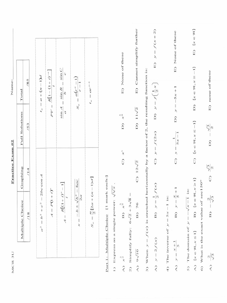Aphs Practice Exam 2 | PDF