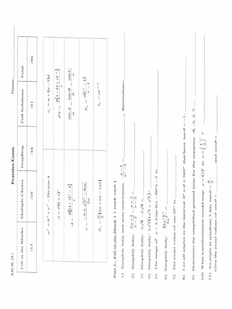 Aphs Practice Exam 1 | PDF