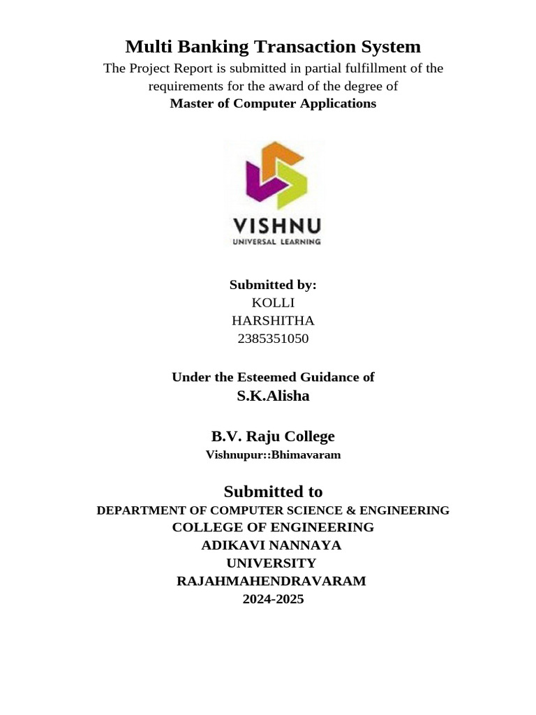 Multi Bank Transaction System | PDF | Unified Modeling Language | Use Case