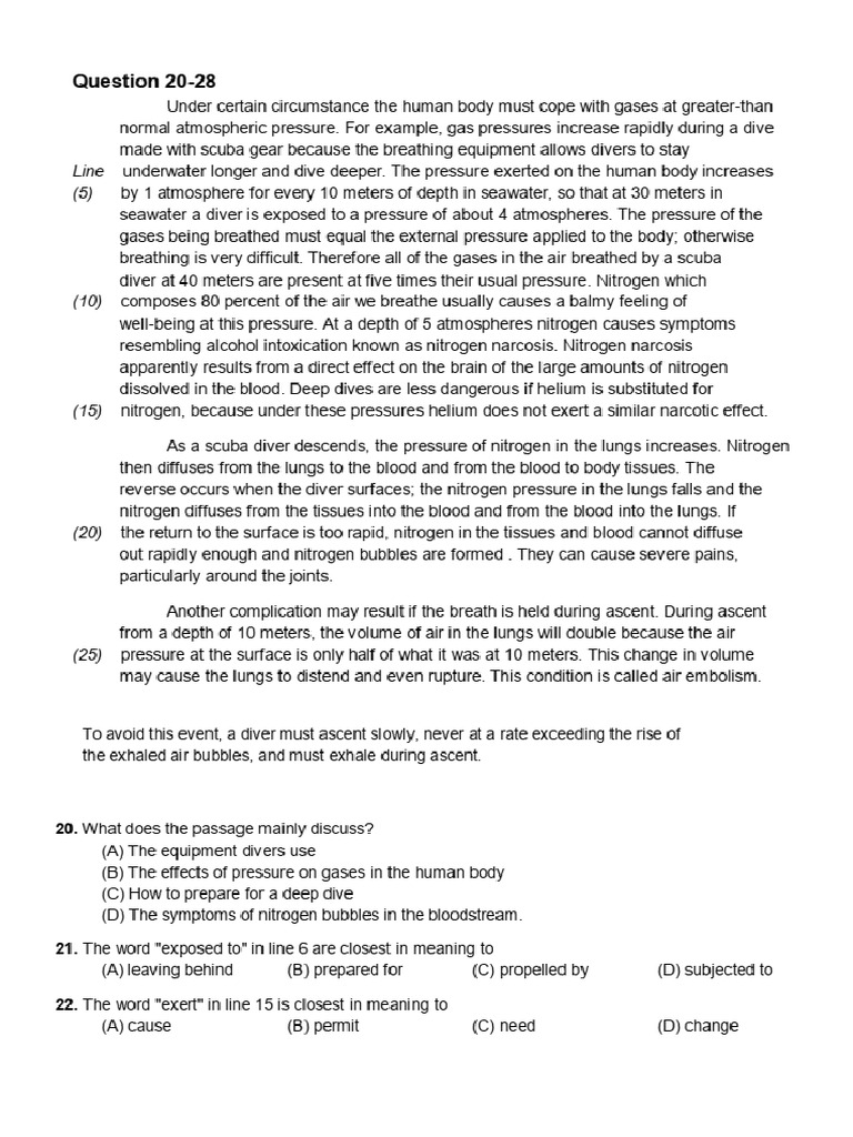 Human and Atmospheric Pressure | PDF