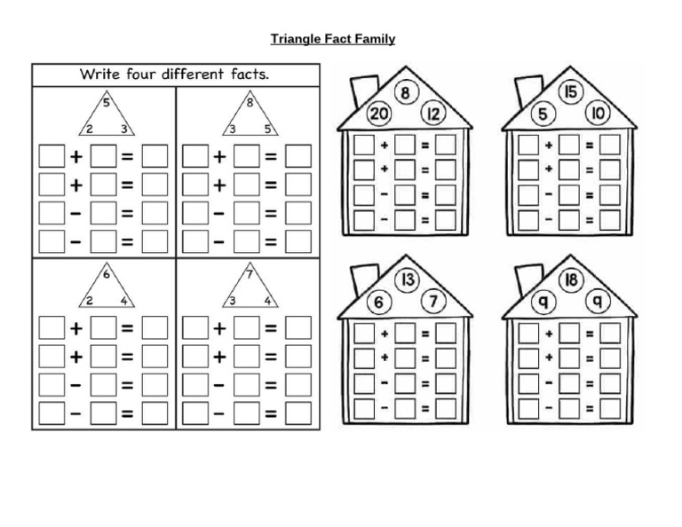 Triangle Fact Family | PDF