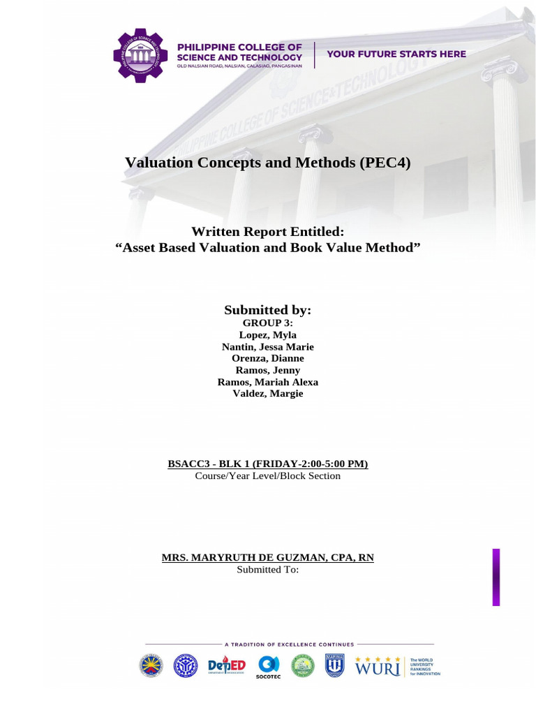 Asset-Based Valuation Methods Explained | PDF | Balance Sheet | Book Value