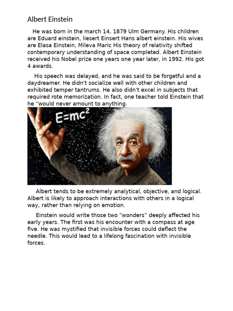 Albert Einstein: Life and Legacy | PDF