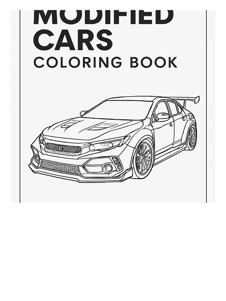 Modified Cars Coloring Book (1) | PDF