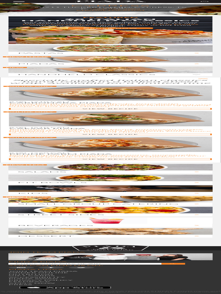 Piada Menu and Online Ordering Info | PDF | European Cuisine ...
