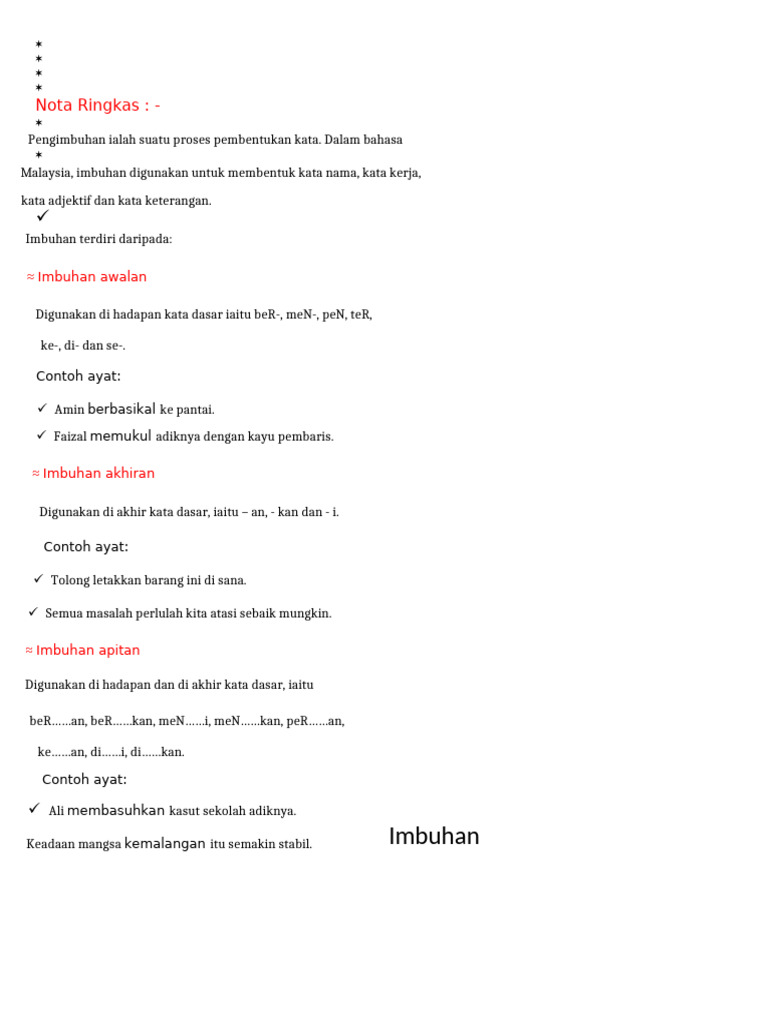 Imbuhan | PDF