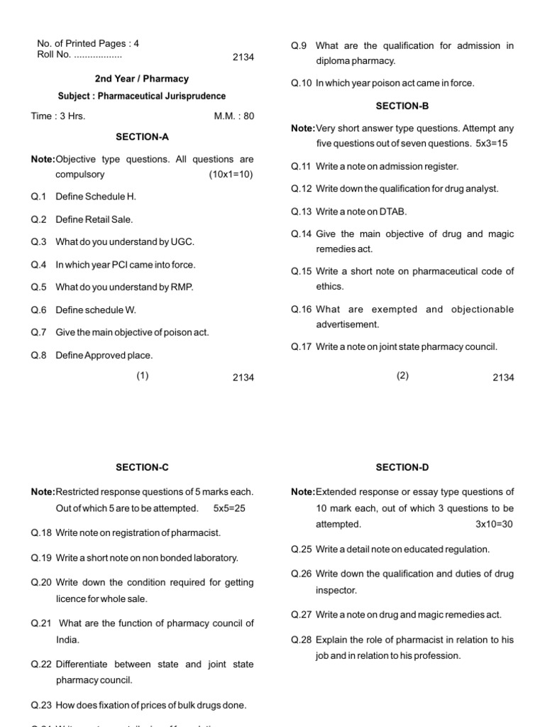 Pharmaceutical Jurisprudence Exam Guide | PDF | Pharmacy | Pharmacist