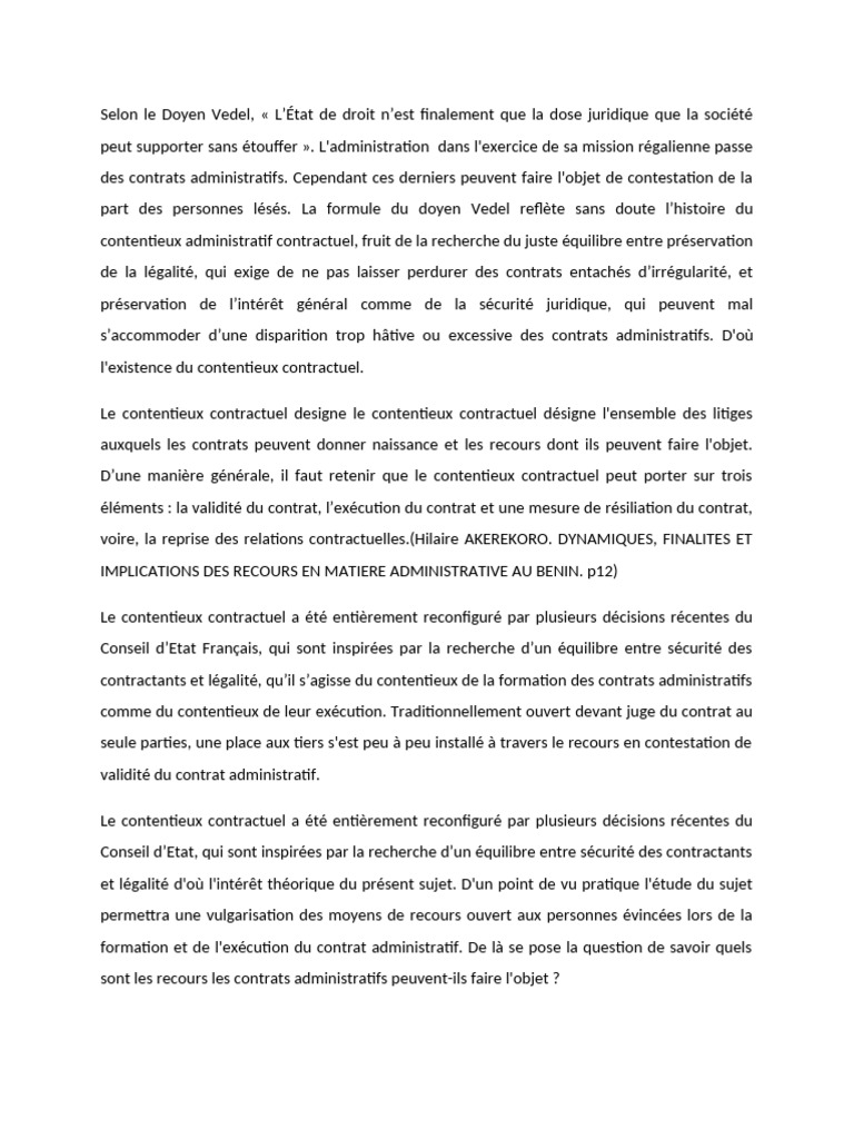 Contentieux contractuel administratif | PDF | Sphère publique | Justice