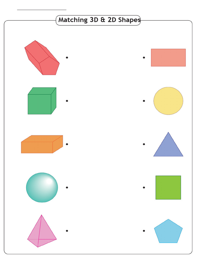2.2. Match 2D and 3D Shapes | PDF