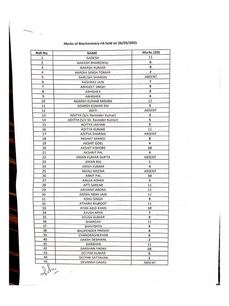 Formative Marks 26 March | PDF
