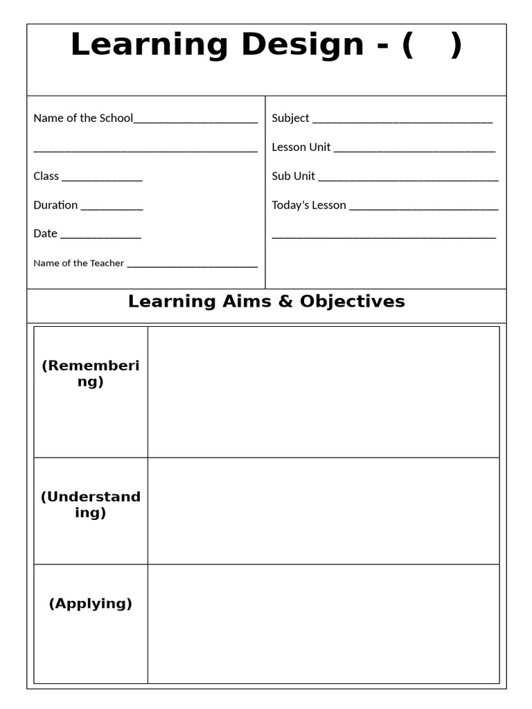 Learning Design 1 To 40 | PDF