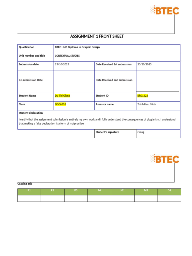TEÌ^HNSINHVIEÌ^HN-ASM1-Frontsheet (1) 2 | PDF