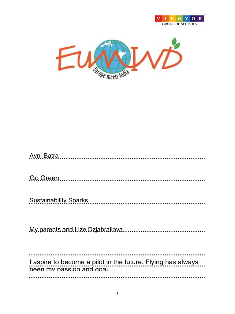 Avni Batra Self Intro Form | PDF | Social Psychology | Psychology