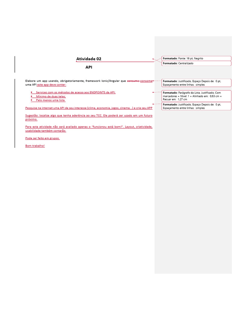 Atividade 02 - Ionic API | PDF