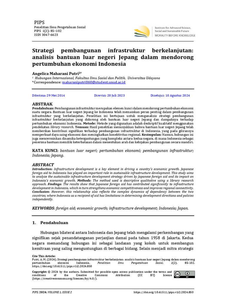 PIPS+[85-102]+Strategi+pembangunan+infrastruktur+berkelanjutan+analisis+bantuan+luar+negeri ...