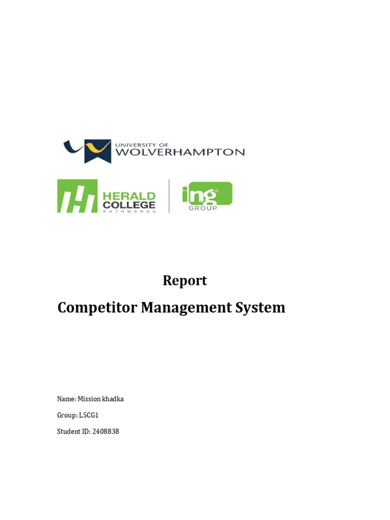 Competitor_Report | PDF | Databases | My Sql