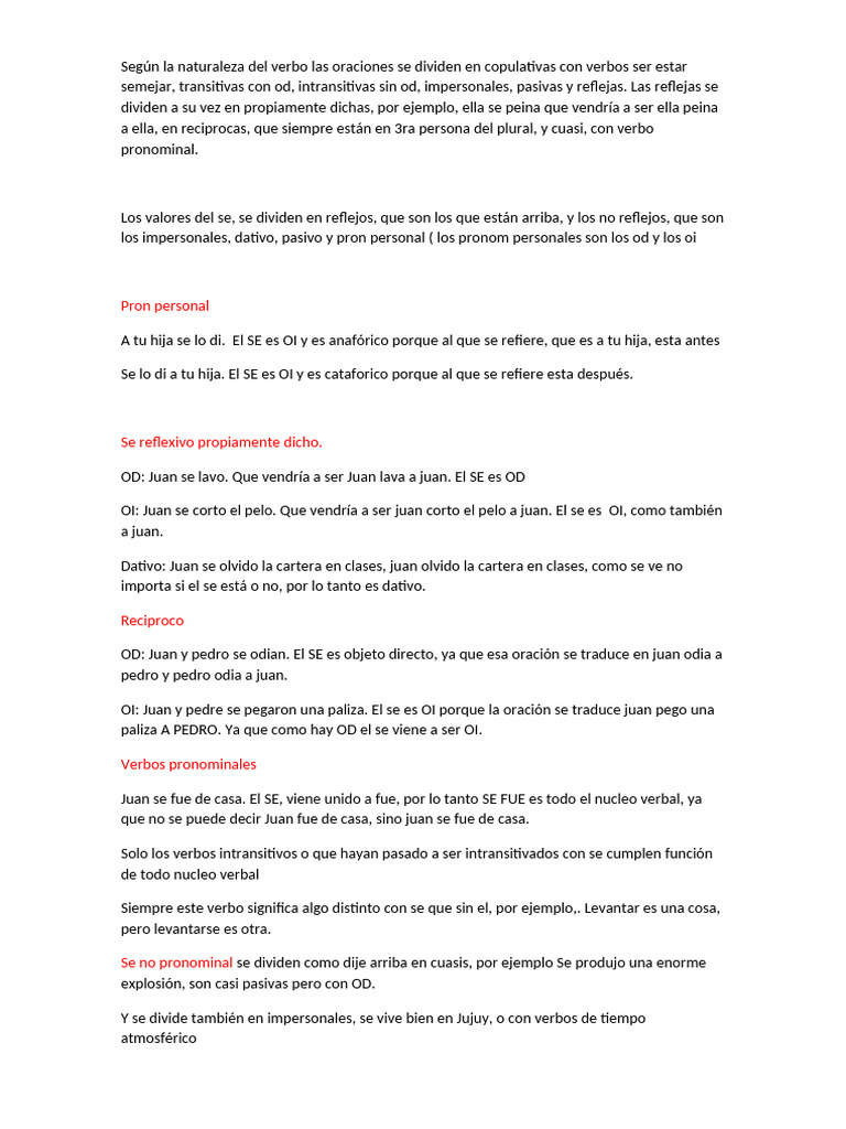 Según La Naturaleza Del Verbo Las Oraciones Se Dividen en Copulativas ...