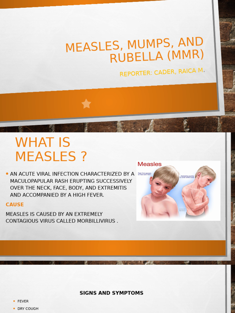 Measles, Mumps, and Rubella (MMR | PDF | Measles | Diseases And Disorders