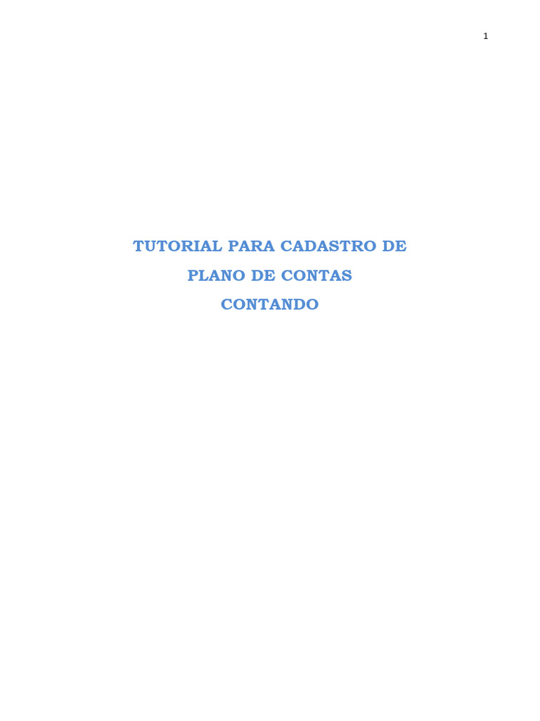 Manual Plano de Contas | PDF | Contabilidade | Business