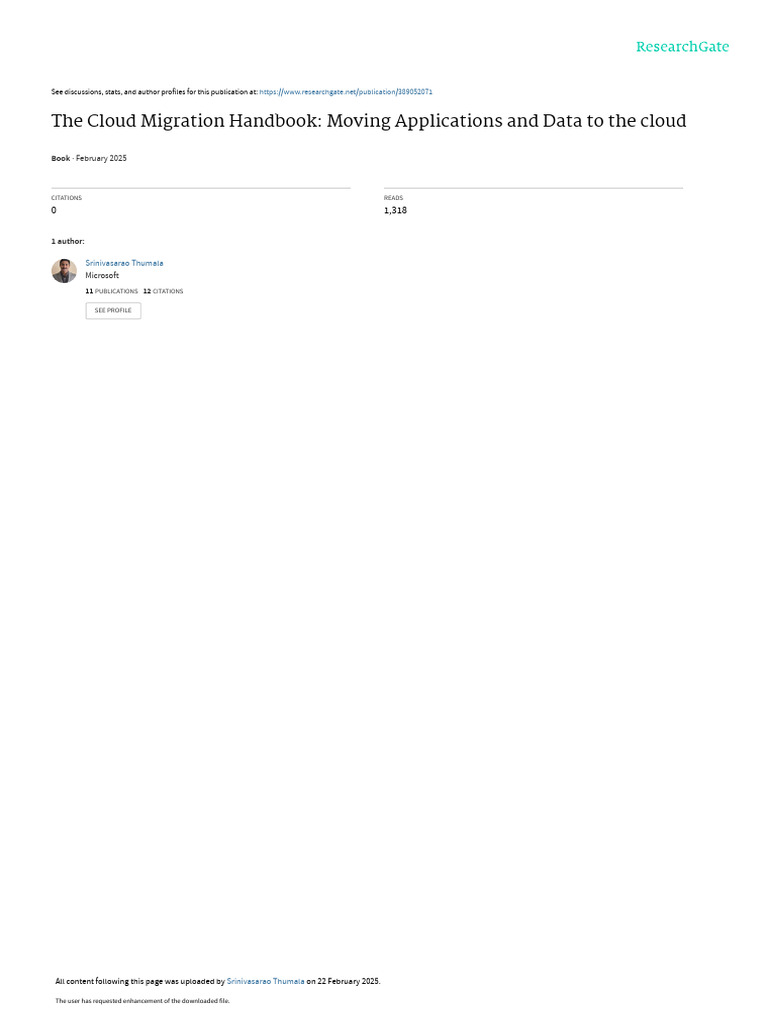 The Cloud Migration Handbook | PDF | Cloud Computing | Software As A Service