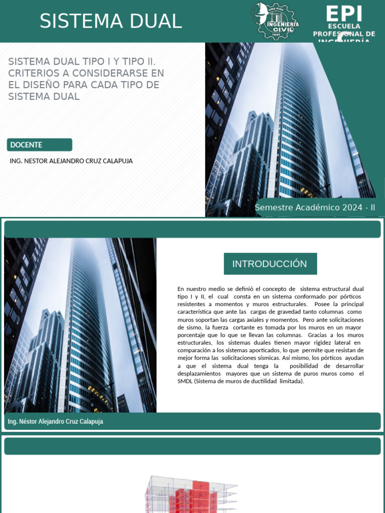 Diseño de Sistemas Dual Tipo I y II | PDF | Viga (Estructura) | Columna
