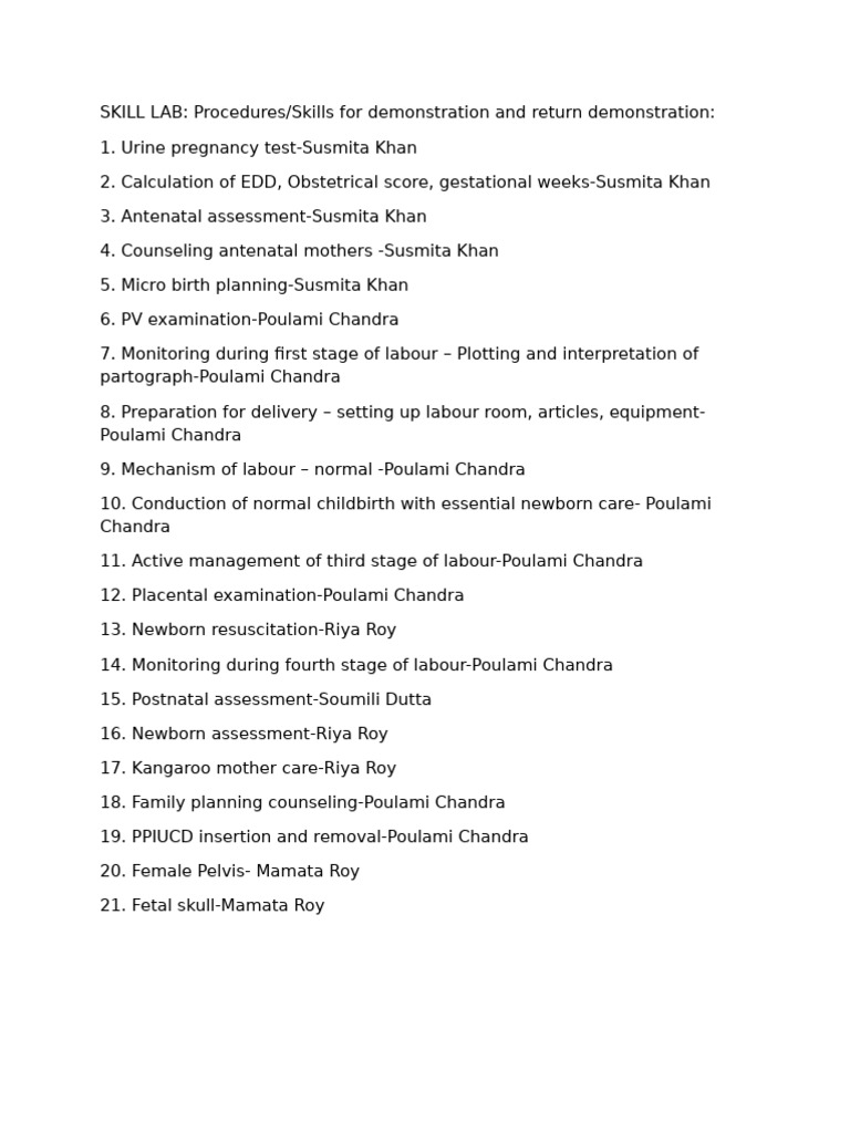 OBG-1 Procedure For BSC | PDF