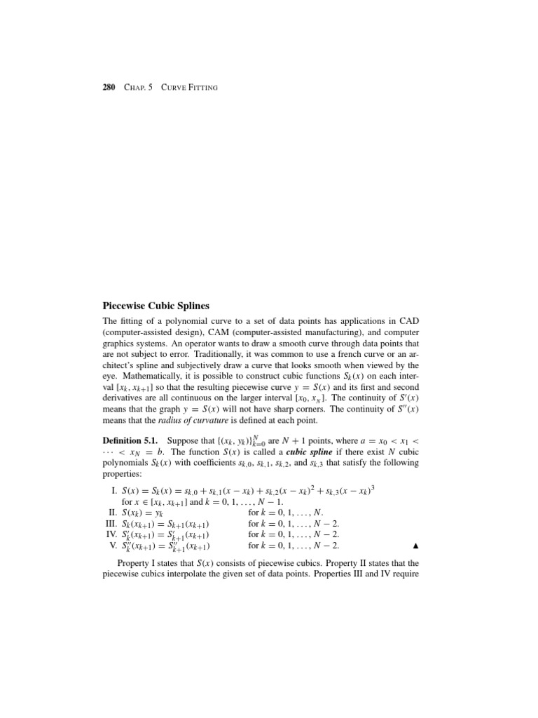 Piecewise Cubic Splines: HAP Urve Itting | PDF | Interpolation ...