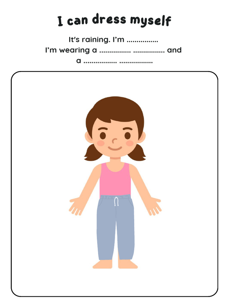 I Can Dress Myself Activity Guide | PDF