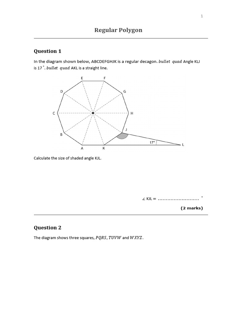 Regular Polygons | PDF | Euclidean Plane Geometry | Convex Geometry