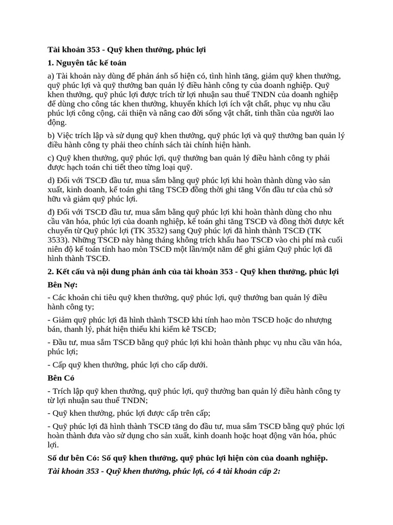 Tài khoản 353 | PDF