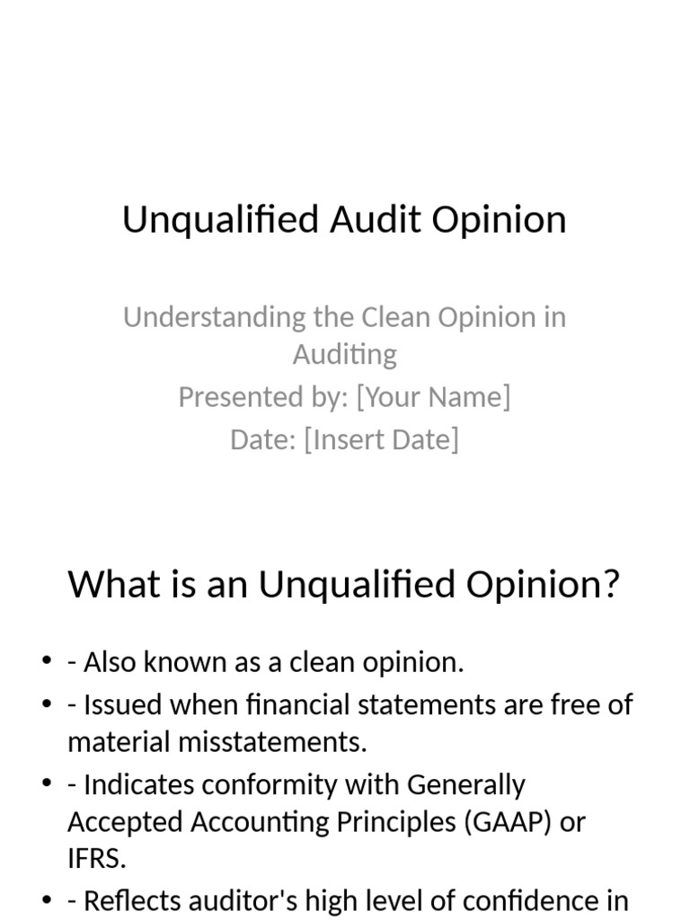 Unqualified_Audit_Opinion_Presentation | PDF