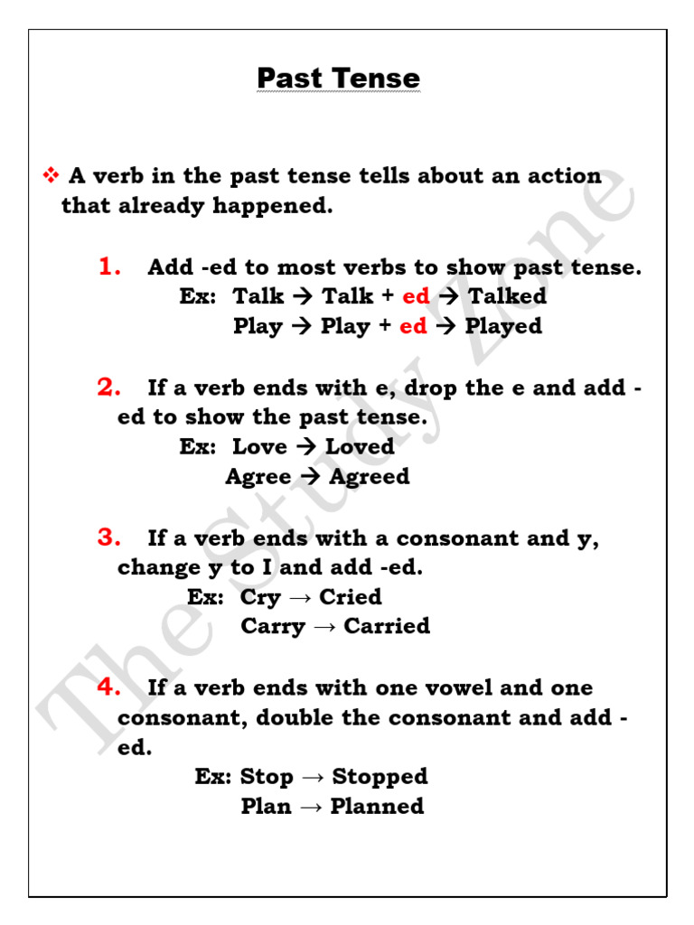 Past Tense | PDF