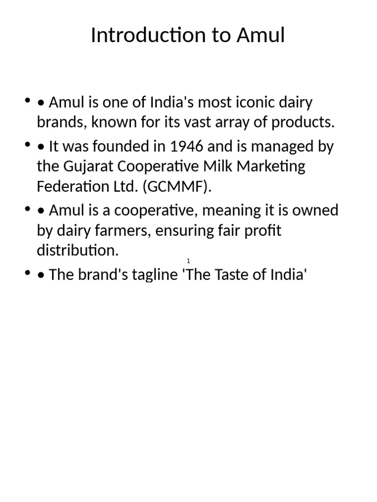 Amul India Presentation Part1-Merged-numbered | PDF | Dairy | Cooperative