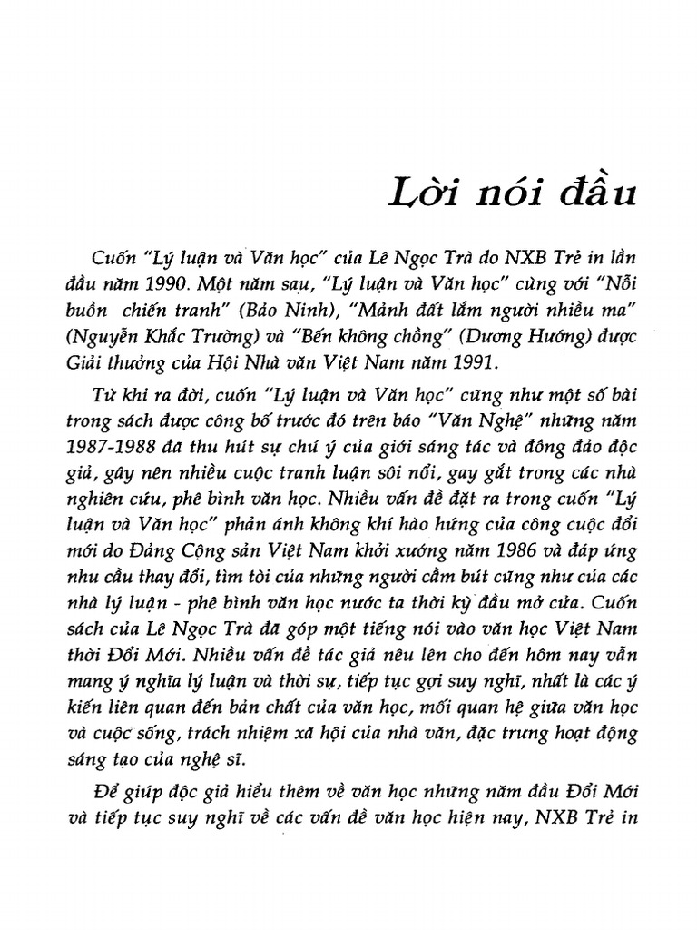 Li Luan Van Hoc Le Ngoc Tra | PDF