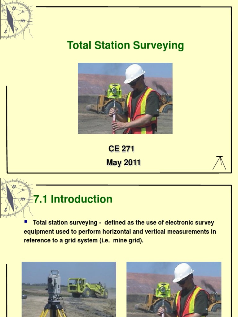 Total Station Surveying: May 2011 CE 271 | PDF | Surveying | Scientific ...
