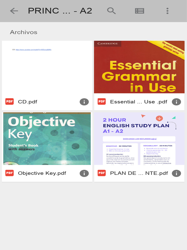 Principiante A1 - A2 - Google Drive | PDF