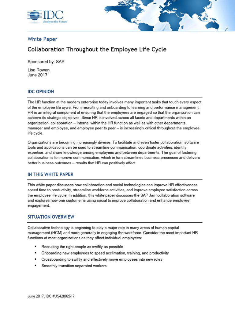 Collaboration Throuhgout The Employee Life Cycle | PDF | Human Resources | Collaboration