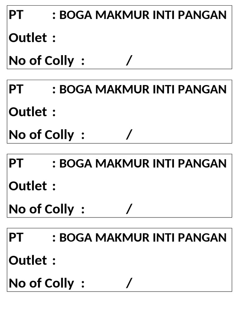 Label List Colly 2 | PDF