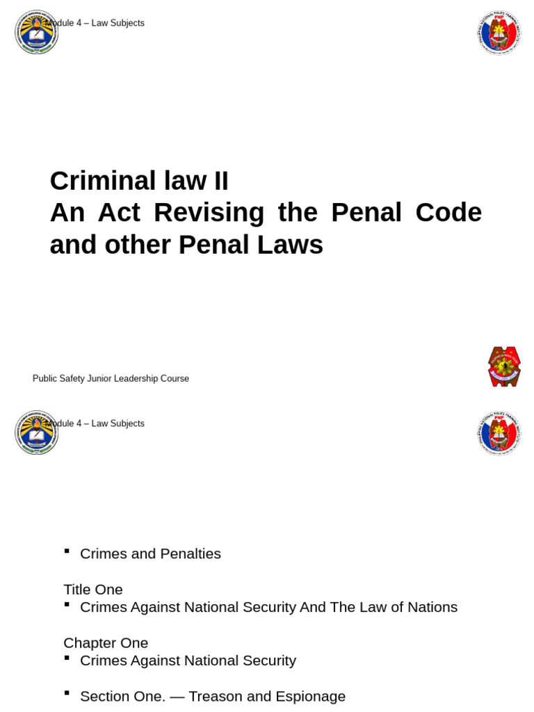 Criminal Law II | PDF | Treason | Forgery