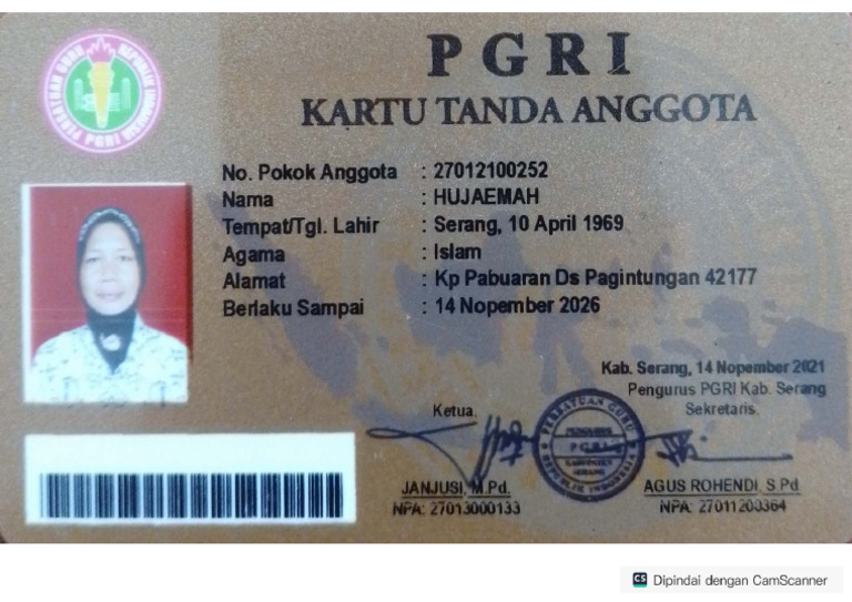 Kartu Pgri | PDF