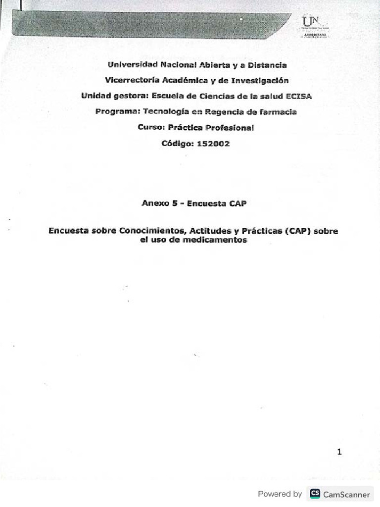 Anexo 5 - Encuestas CAP | PDF