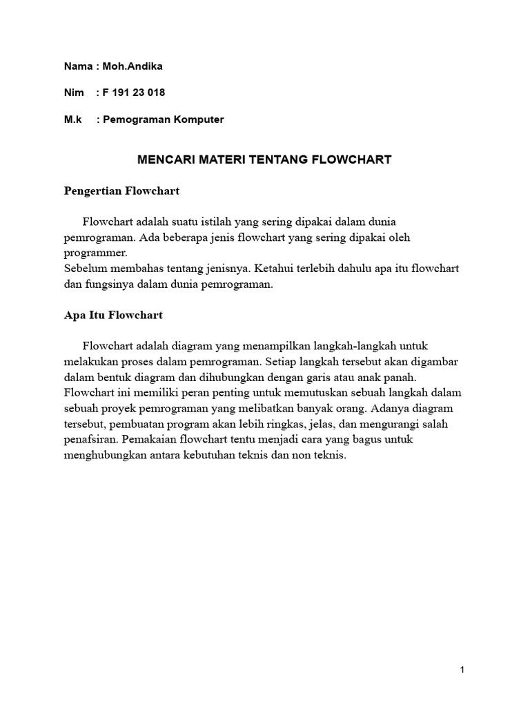 Materi Flowchart | PDF