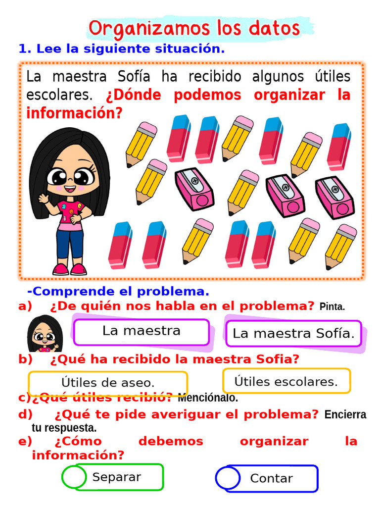 02 FICHA MTCA Organizamos datos en tablas de conteo | PDF