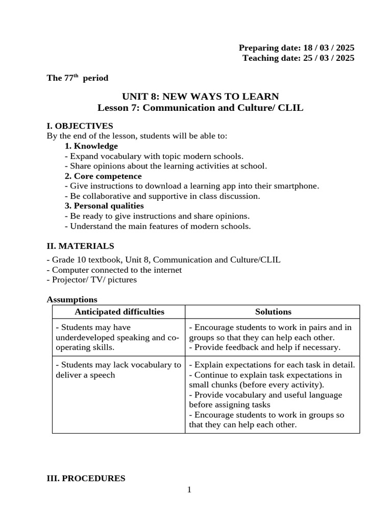 Communication in Modern Learning | PDF | Communication | Vocabulary