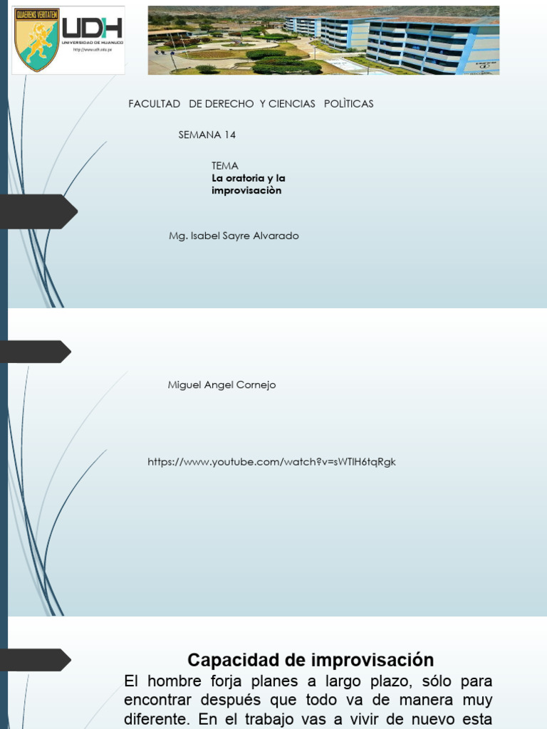 Claves para Improvisar en Oratoria | PDF | Pensamiento | Improvisación