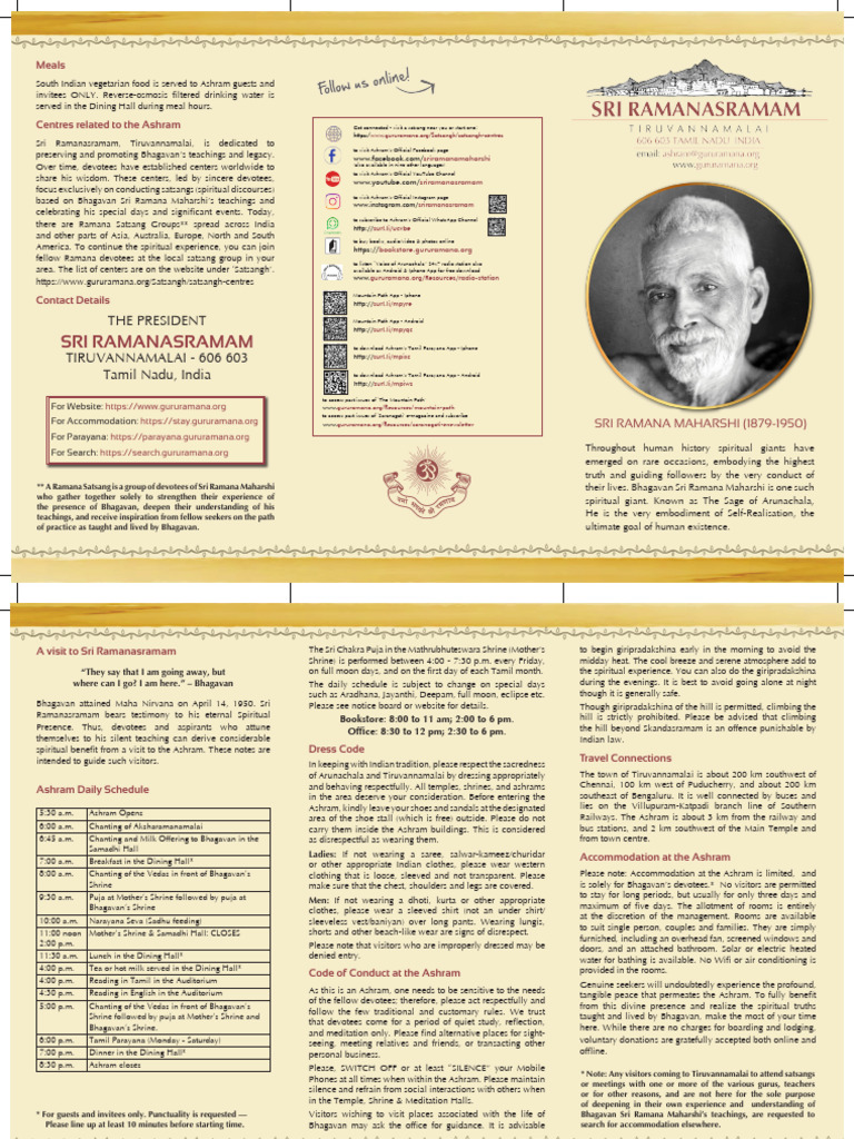 SRM-Brochure-20-Sep-2024 | PDF | Ramana Maharshi