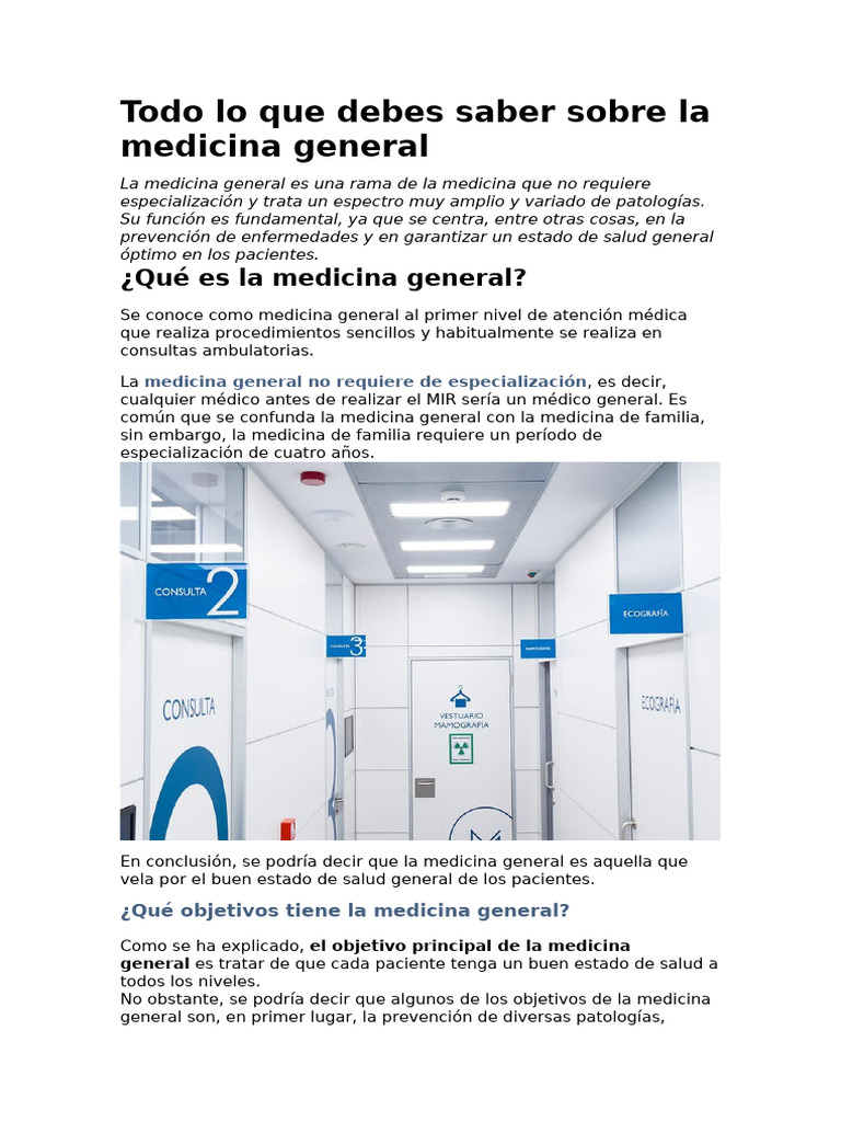 Medicina General | PDF | Medicina Familiar | Medicina