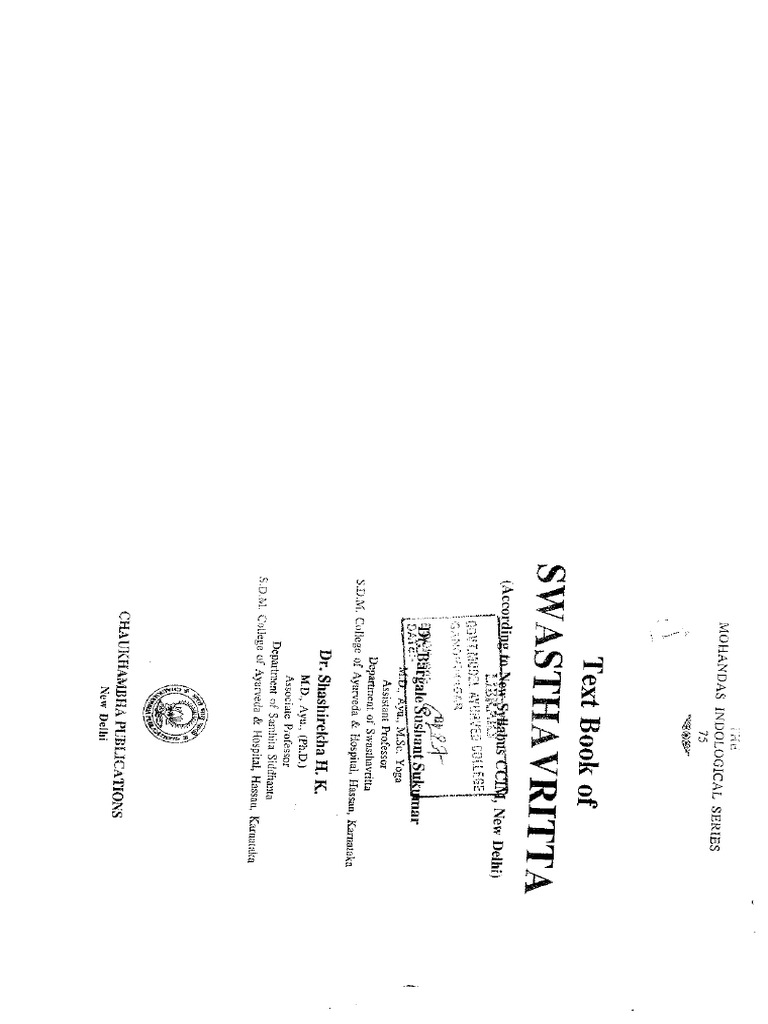 Swastha Vritta by Dr.bargale Sushant Sukumar 2 | PDF