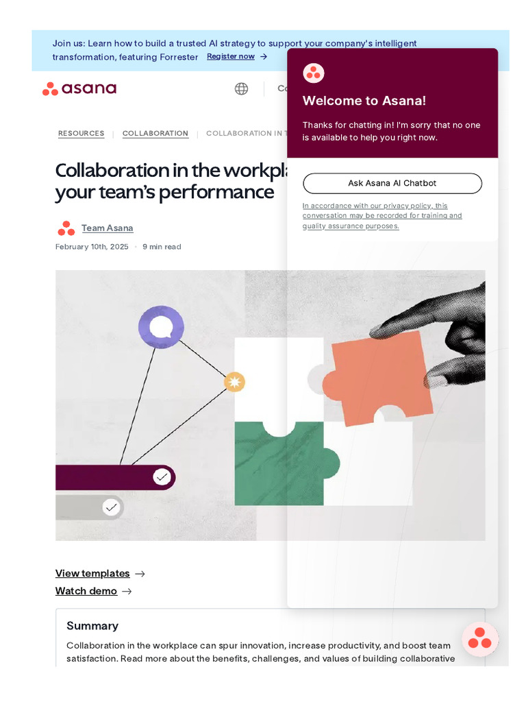 Asana Com Resources Collaboration in The Workplace... | PDF ...