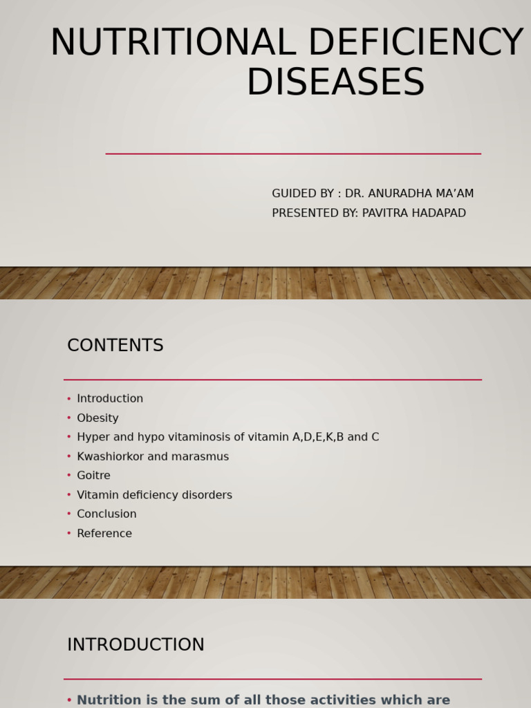 Nutritional Deficiency Disease Final | PDF | Thyroid | Malnutrition